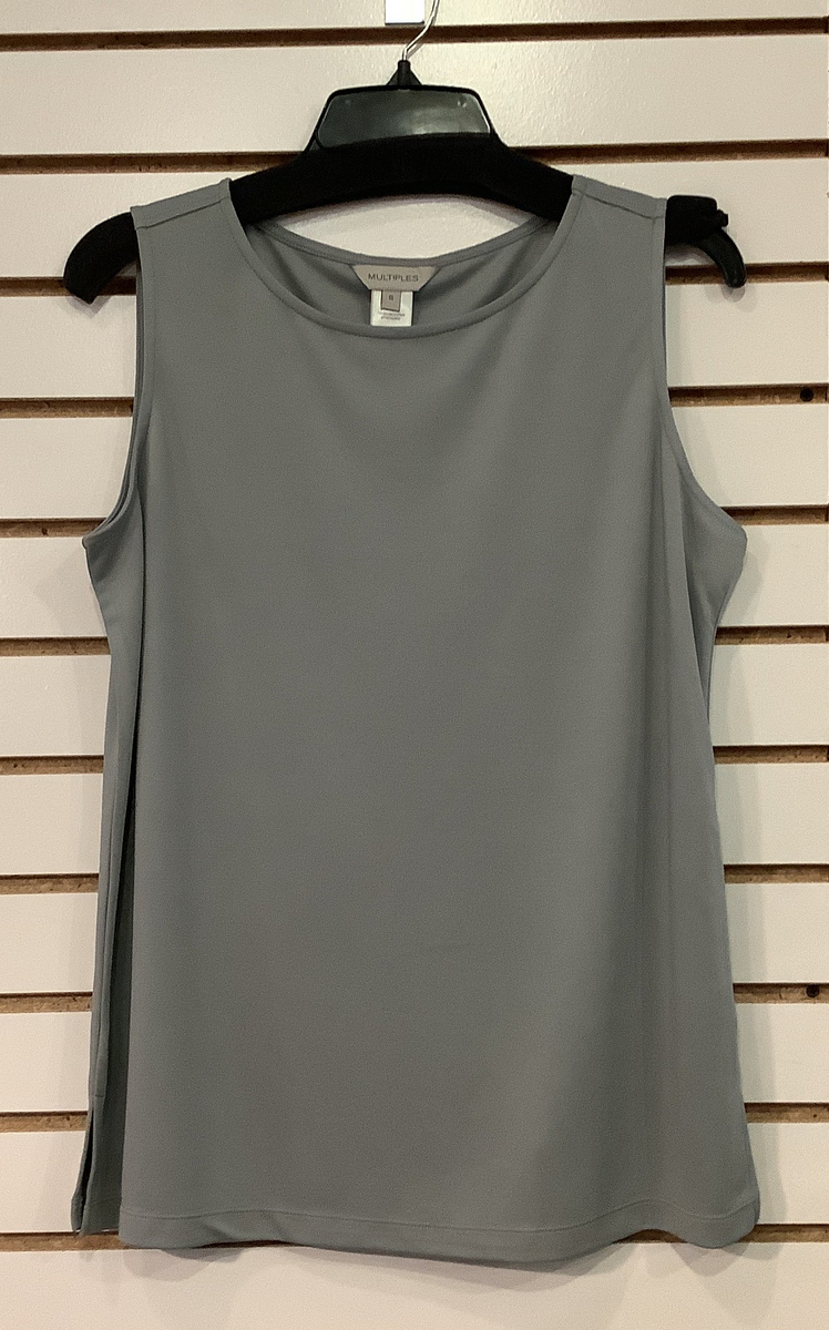 Grey Scoop Neck Tank by Multiples. – Shop On Main Decatur