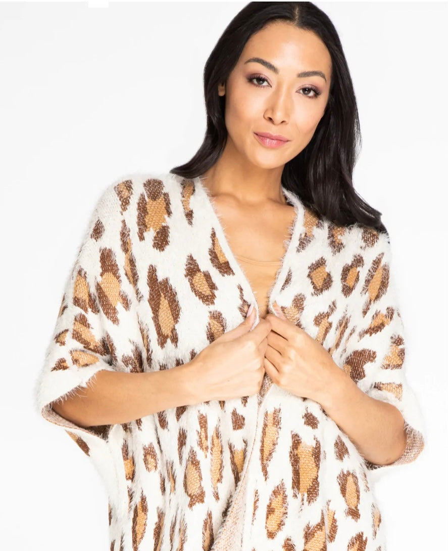Cream/Tan/Brown Sweater Knit Poncho by Multiples – Shop On Main Decatur